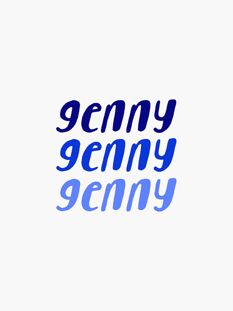 "stacked genny sticker" Sticker for Sale by a1exaj0hnson | Redbubble