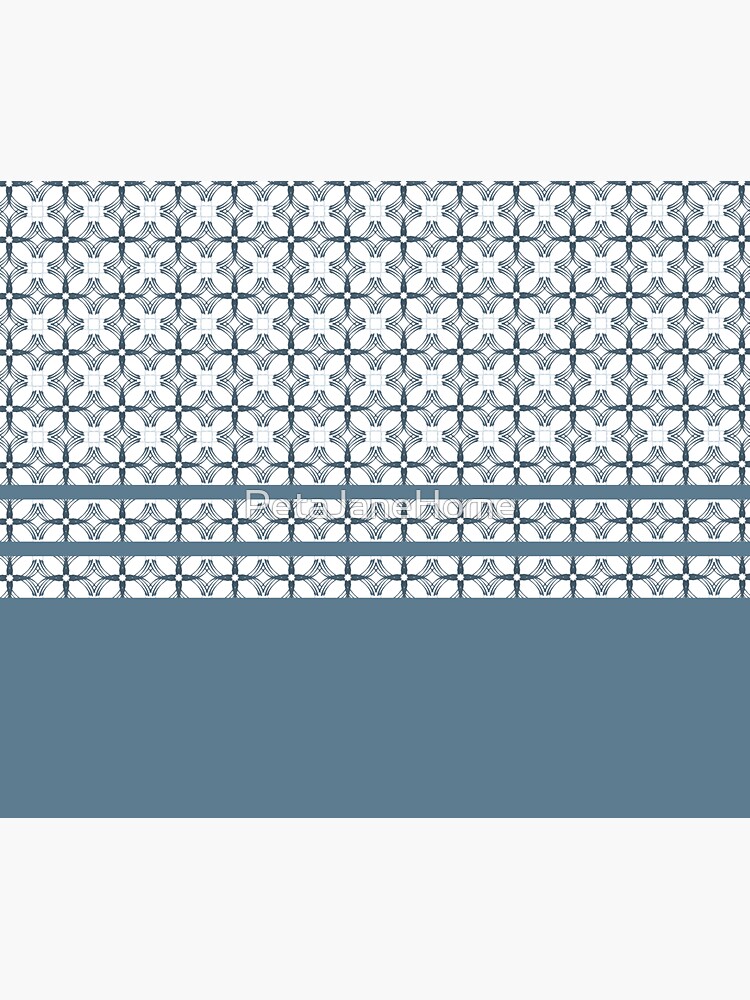 "Blue Jeans square pattern with co-ordinating stripes on a cool white ...