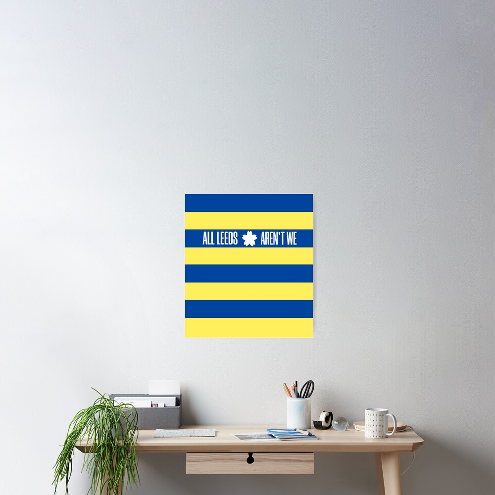 "Leeds united green blue yellow color" Poster by Ortzi68 | Redbubble