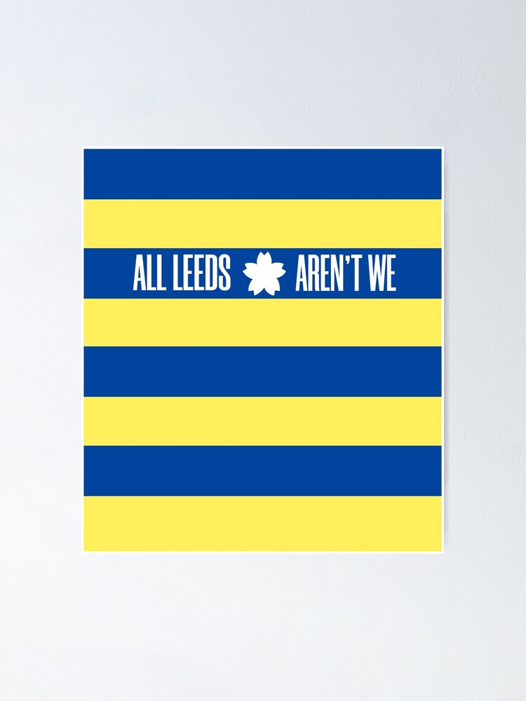 "Leeds united green blue yellow color" Poster by Ortzi68 | Redbubble