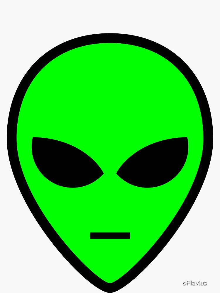 "Alien Face" Sticker for Sale by oFlavius | Redbubble