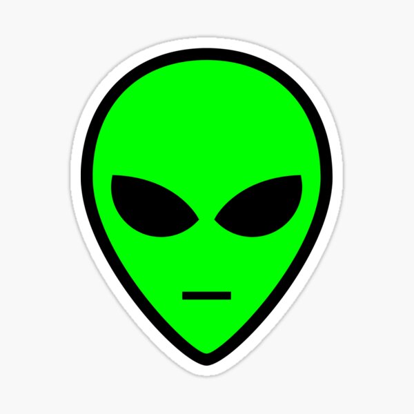 "Alien Face" Sticker for Sale by oFlavius | Redbubble