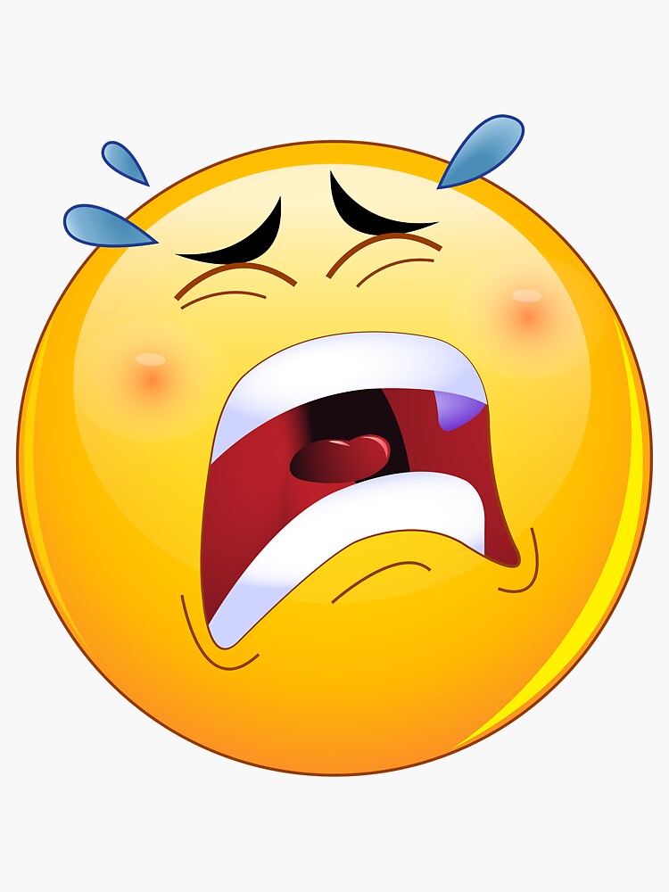 "Just Scream" Sticker for Sale by EmojiHut | Redbubble