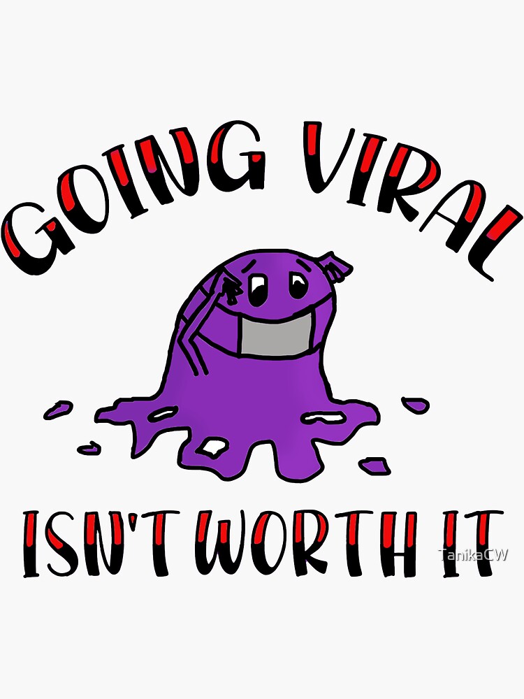 "Going Viral (purple)" Sticker for Sale by TanikaCW | Redbubble