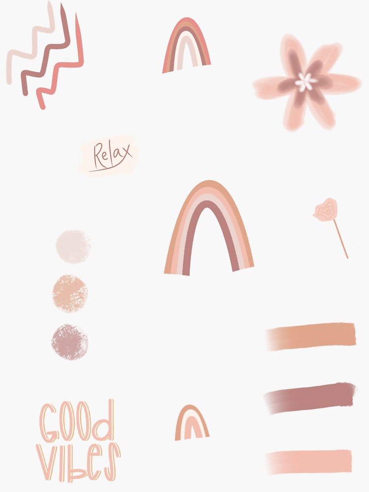 "Boho sticker set" Sticker for Sale by sillesolco | Redbubble