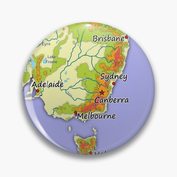 "Australia physical map topographic map of Australia lakes rivers ...