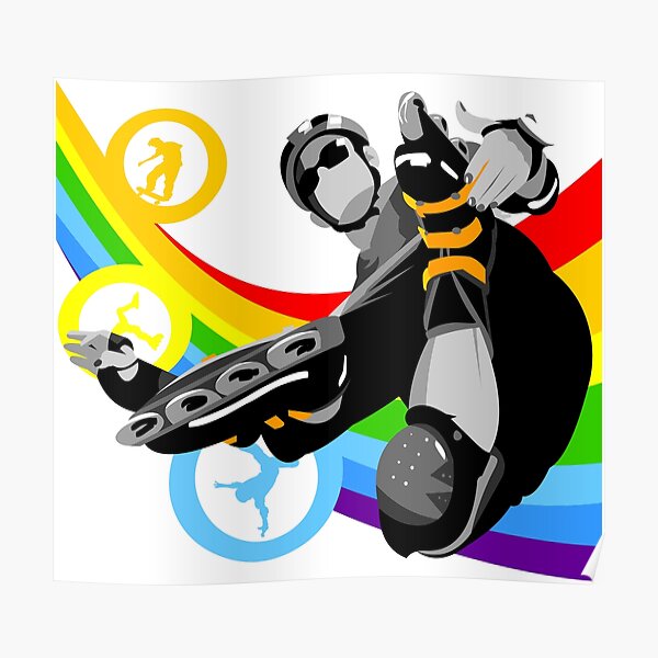 Rollerblading Rollerblades Posters | Redbubble