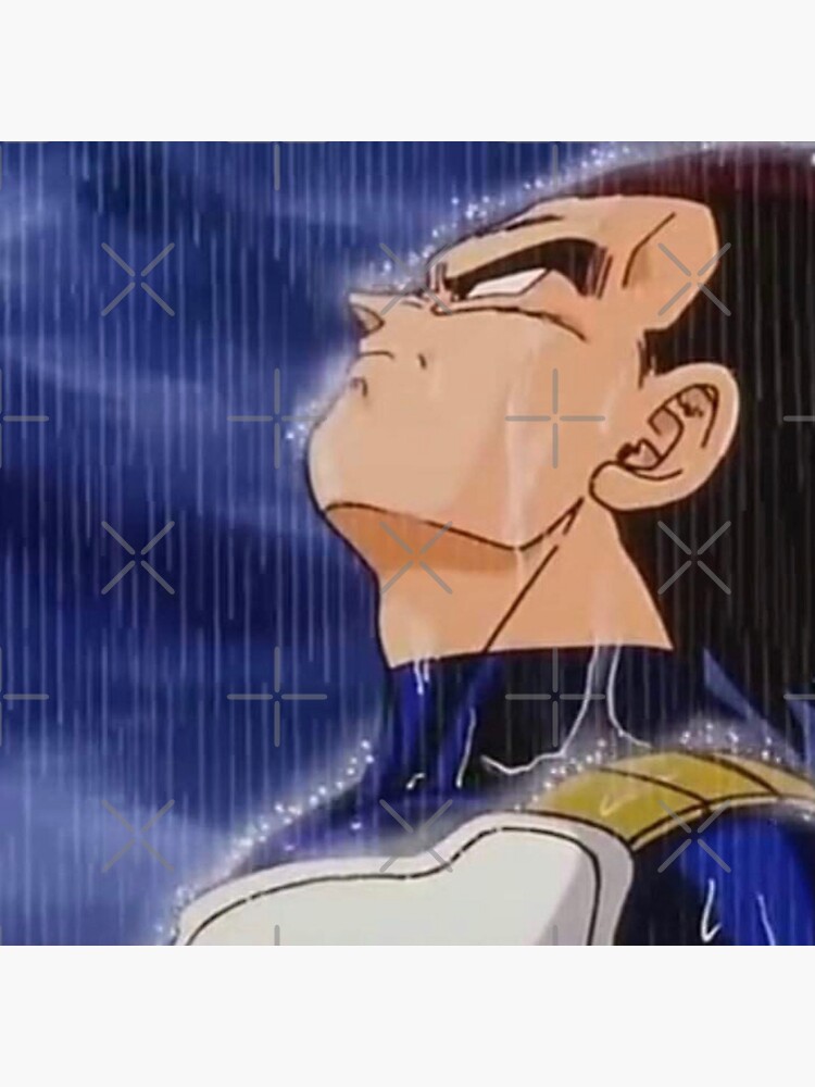 "Vegeta sad rain" Sticker for Sale by RichPeregrina26 | Redbubble