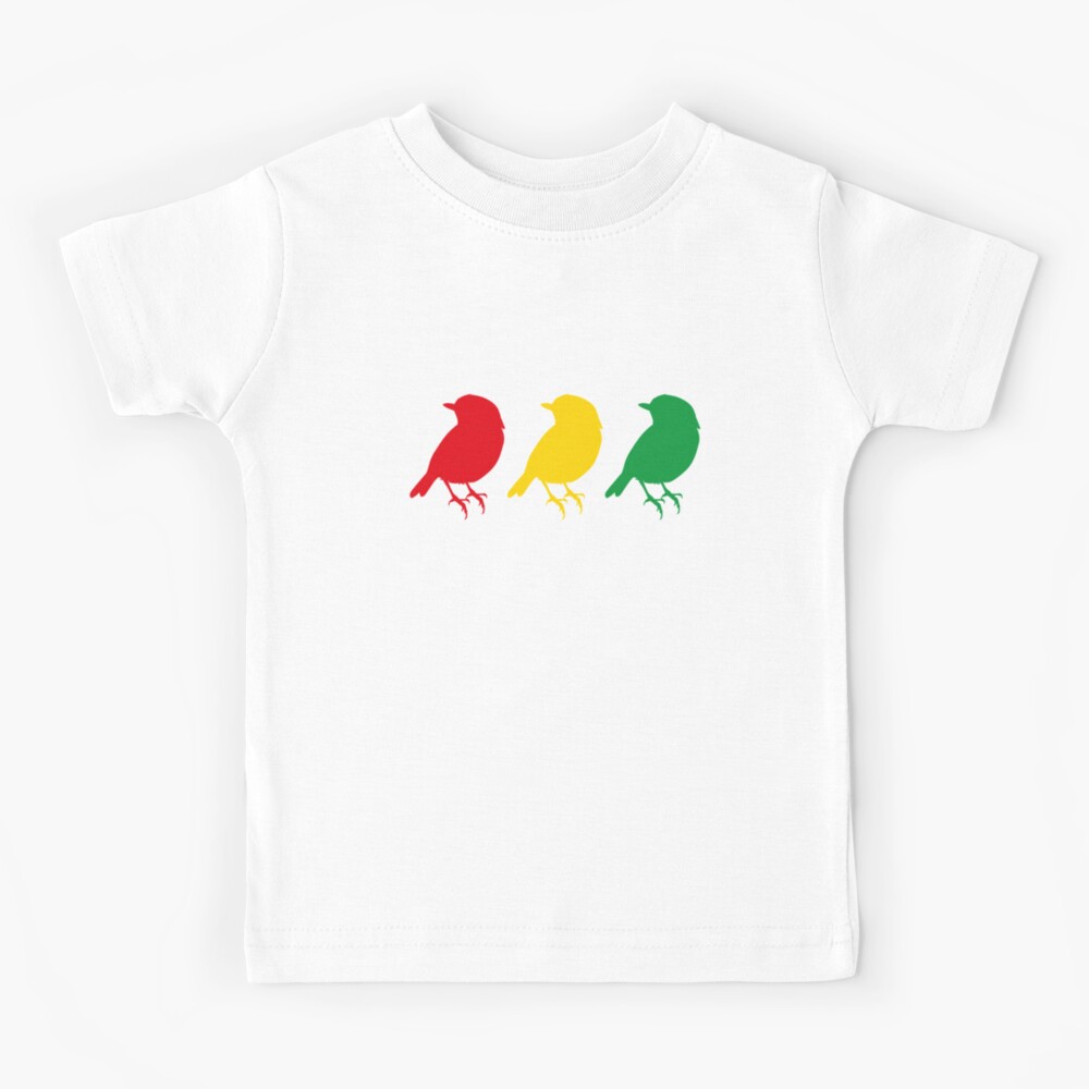 "3 little Birds - Three Birds Rasta Colors Bob Song" Kids T-Shirt for ...