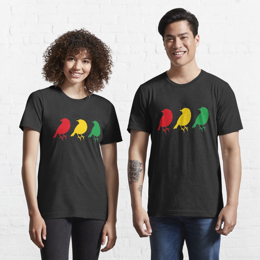 "3 little Birds - Three Birds Rasta Colors Bob Song" T-shirt by mgoo ...