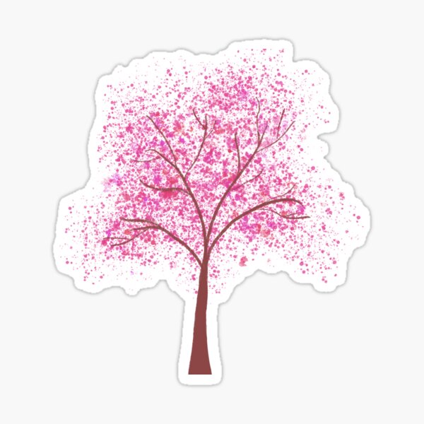 "Cherry tree" Sticker for Sale by AmyLouUpson | Redbubble