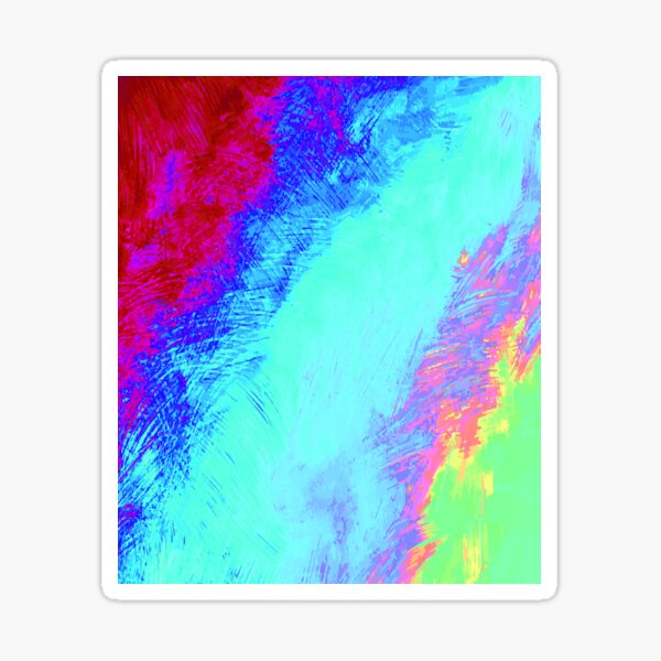 "Hand Painted Modern Abstract" Sticker for Sale by hanane-fafany23 ...