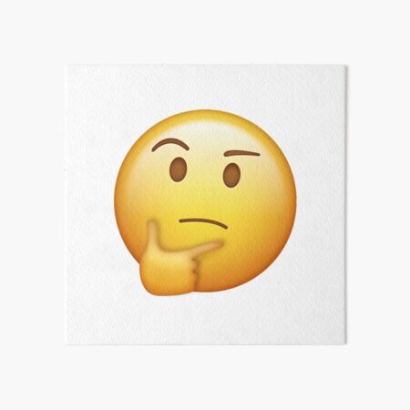 "Thinking Emoji iOS" Art Board Print for Sale by parkerku | Redbubble