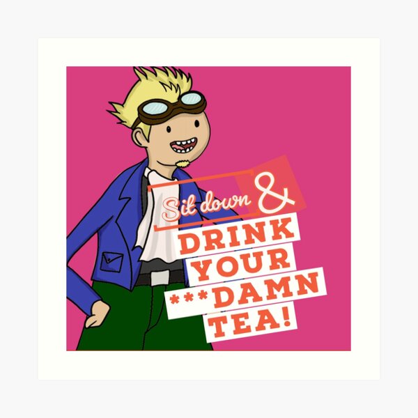 "Final Fantasy 7 Cid Highwind: Sit Down and Drink Your G**damn Tea" Art ...