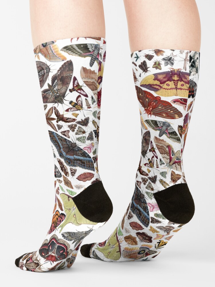 "Moths of North America Pattern" Socks for Sale by JadaFitch | Redbubble