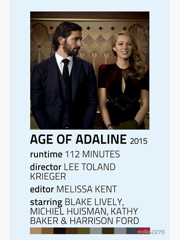 "Age Of Adaline Minimalist Movie Poster" Sticker for Sale by mollie2278 ...