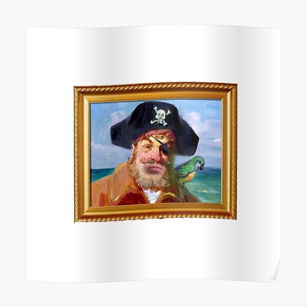 "Spongebob Pirate Painting" Poster for Sale by TotalBubble | Redbubble