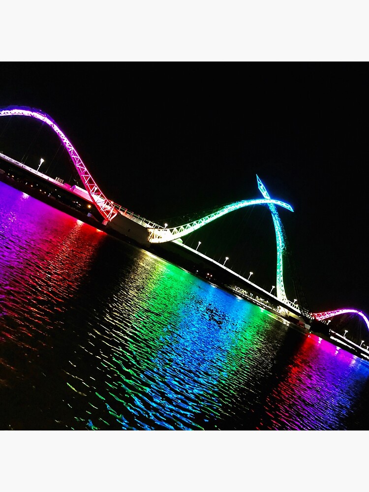 "Rainbow reflection from the Matagarup Bridge, on the Swan River in ...