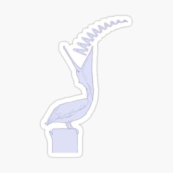 "Just a Screaming Pelican" Sticker for Sale by NimblePickle | Redbubble