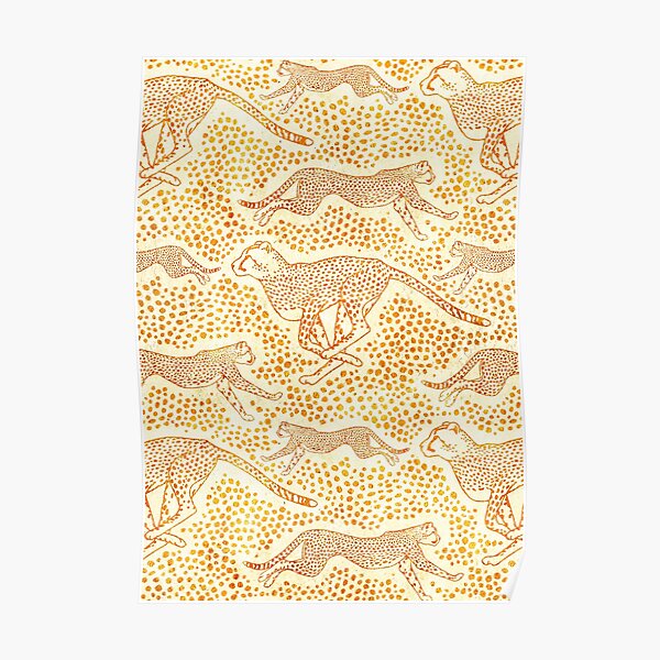"Chasing Cheetahs in Golden Sunlight " Poster by PerrinLeFeuvre | Redbubble