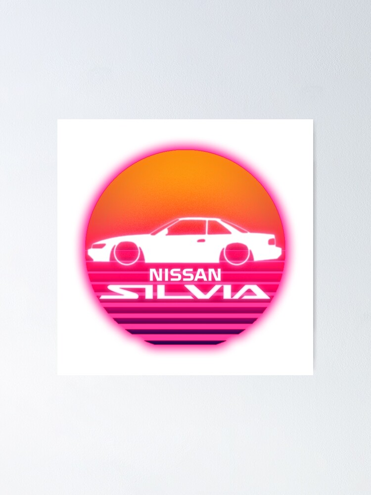 "Nissan Silvia S13 Outrun Emblem" Poster by lithoman2 | Redbubble