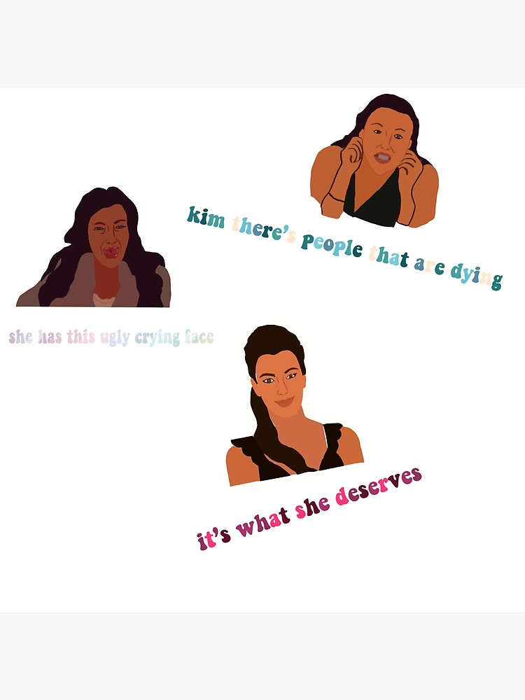 "Kim Kardashian sticker pack" Poster for Sale by madzcozycorner | Redbubble