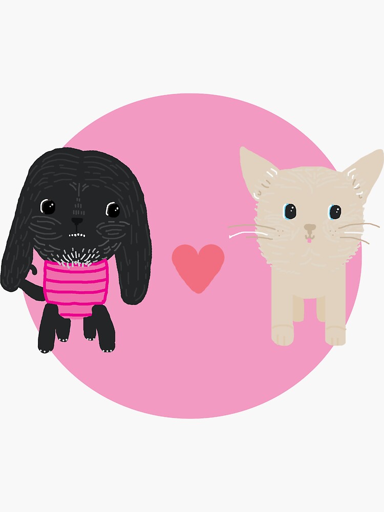 "Poppy and Fluffy" Sticker for Sale by brittanyfinday | Redbubble