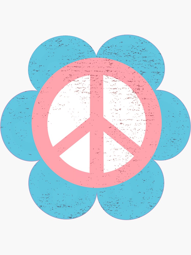 "Trans pride peace flower " Sticker for Sale by jouivailles | Redbubble