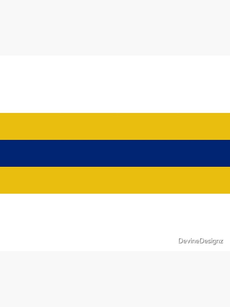 "Yellow, Blue, White Colour Leeds Stripes" Poster by DevineDesignz ...