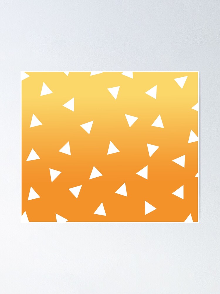 "Zenitsu Agatsuma Demon Slayer Haori Design" Poster by Kuu-haku | Redbubble