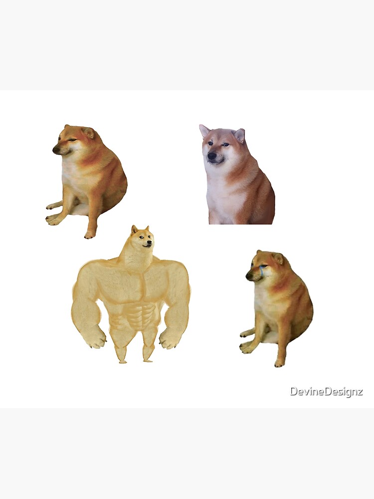 "Cheems Dog Funny Meme Sticker Pack" Throw Blanket for Sale by ...