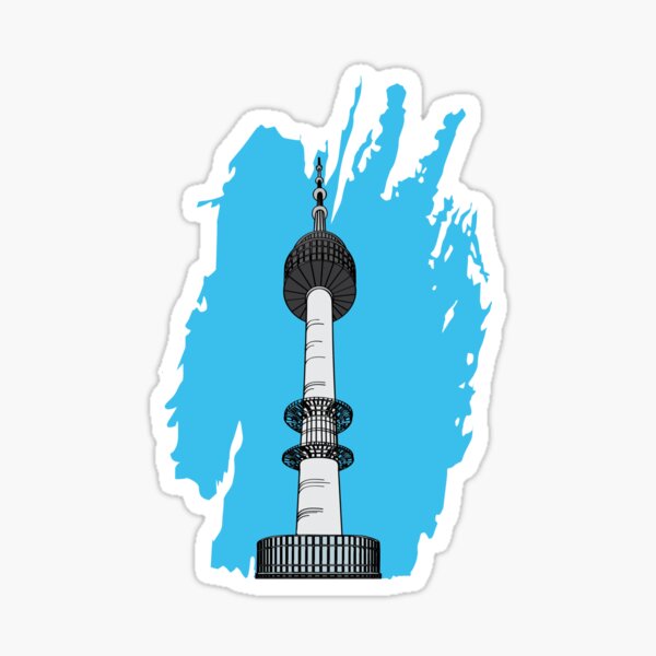 "NAMSAN SEOUL TOWER SKY" Sticker for Sale by LLLUID | Redbubble