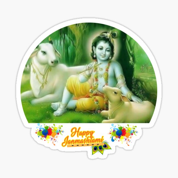 "Krishna Ji" Sticker by aruvanita | Redbubble