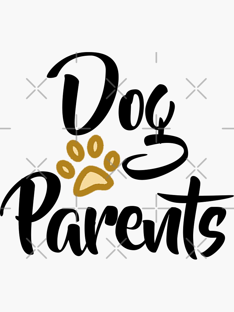 "Dog parents" Sticker for Sale by KofiCub | Redbubble