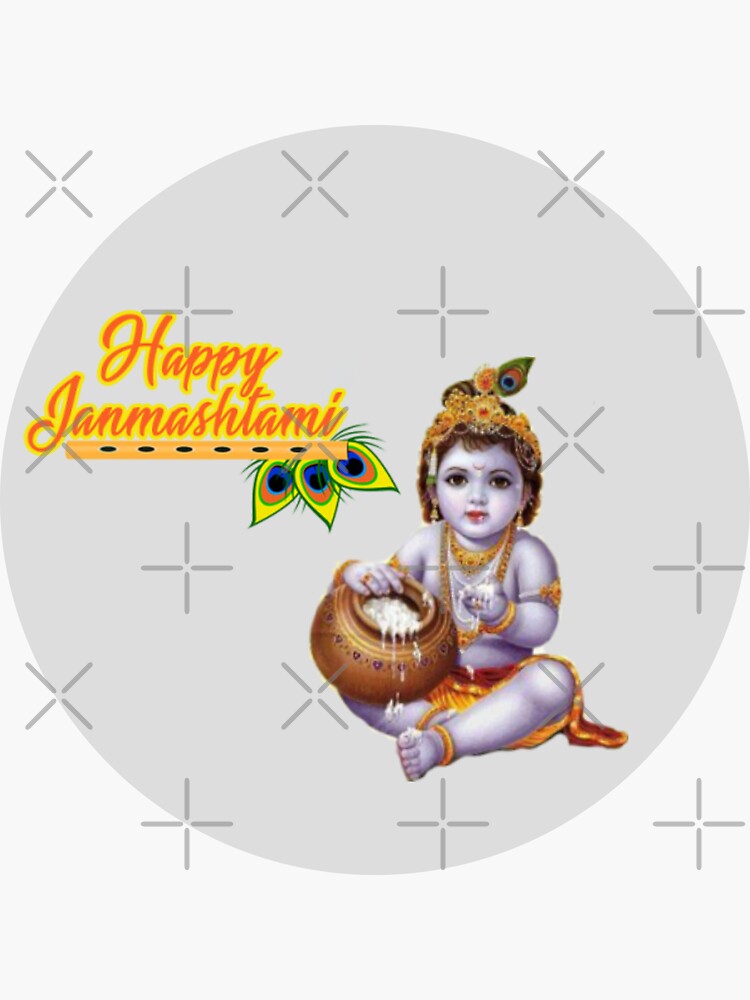 " Krishna Ji" Sticker for Sale by aruvanita | Redbubble