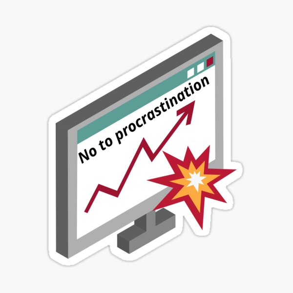 "Procrastination" Sticker for Sale by 123creation | Redbubble
