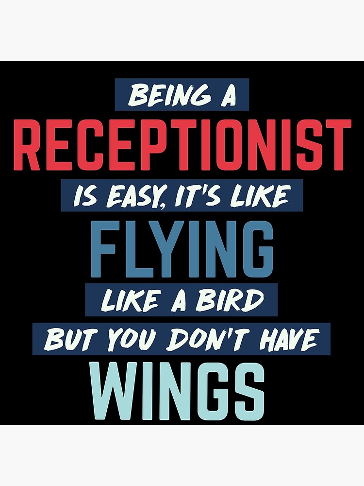 "Being receptionist is easy. humorous quote. retro" Poster by ...