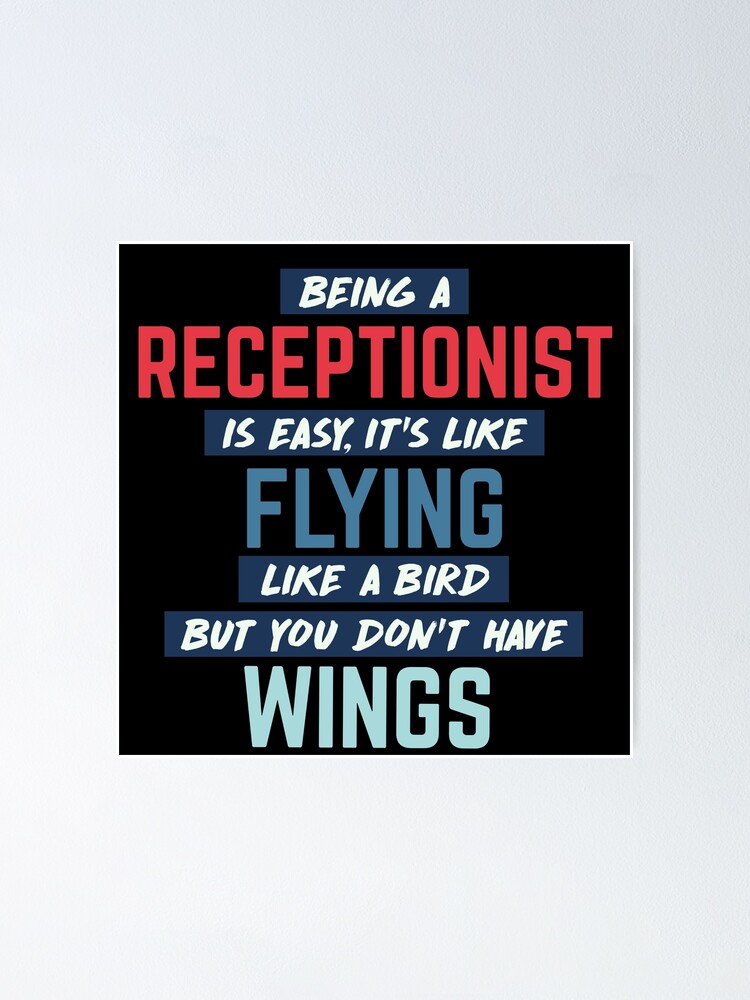 "Being receptionist is easy. humorous quote. retro" Poster by ...