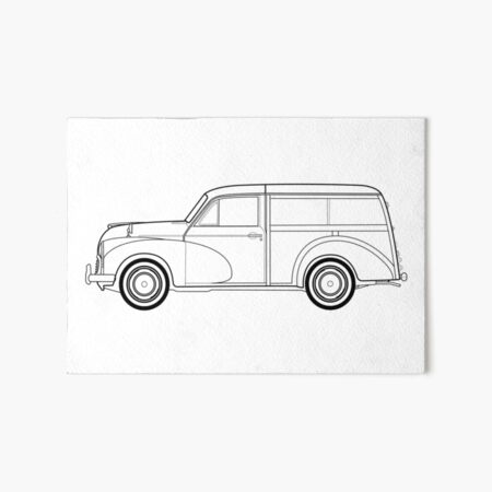 "Morris Minor Traveller line drawing artwork" Art Board Print by ...