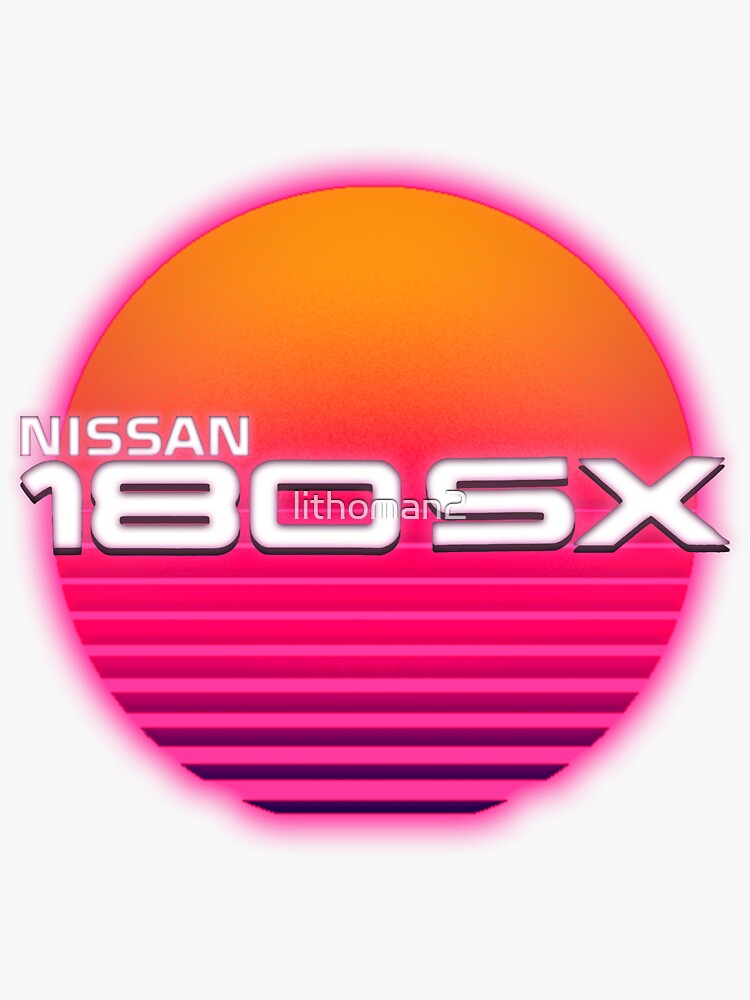 "Nissan 180sx Outrun Emblem" Sticker for Sale by lithoman2 | Redbubble