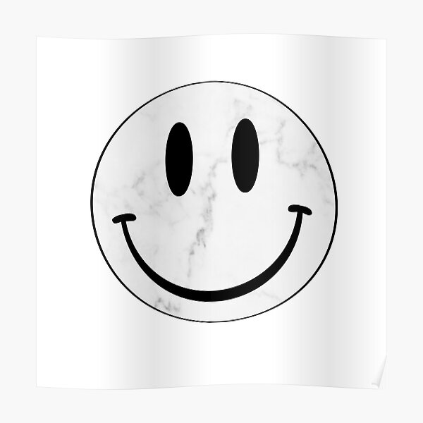 "Marble Smiley Face " Poster for Sale by DigitalartbyD | Redbubble
