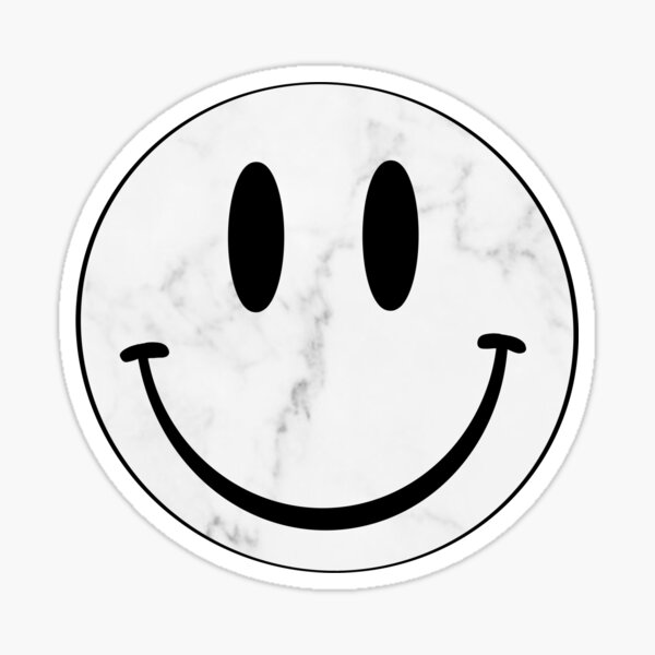 "Marble Smiley Face " Sticker for Sale by DigitalartbyD | Redbubble