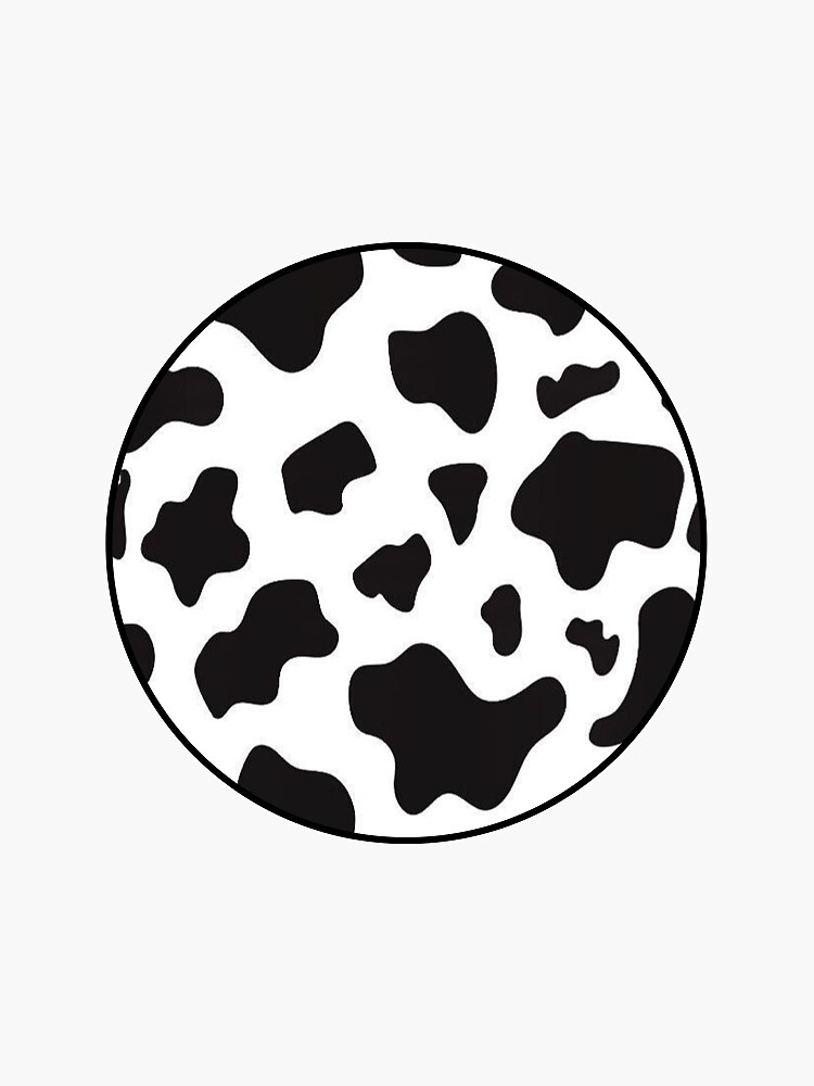 "cow print circle" Sticker for Sale by madebyamanda | Redbubble