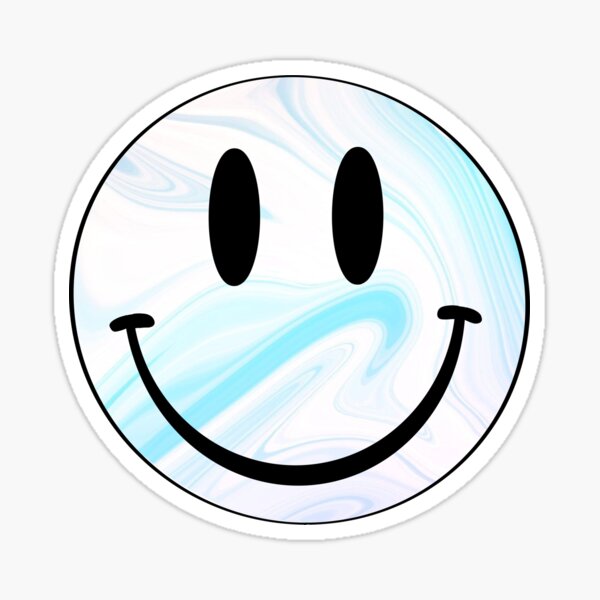"Marble Smiley Face " Sticker for Sale by DigitalartbyD | Redbubble