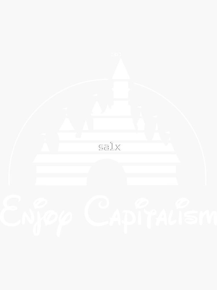 "Enjoy Capitalism - White" Sticker for Sale by sa1x | Redbubble