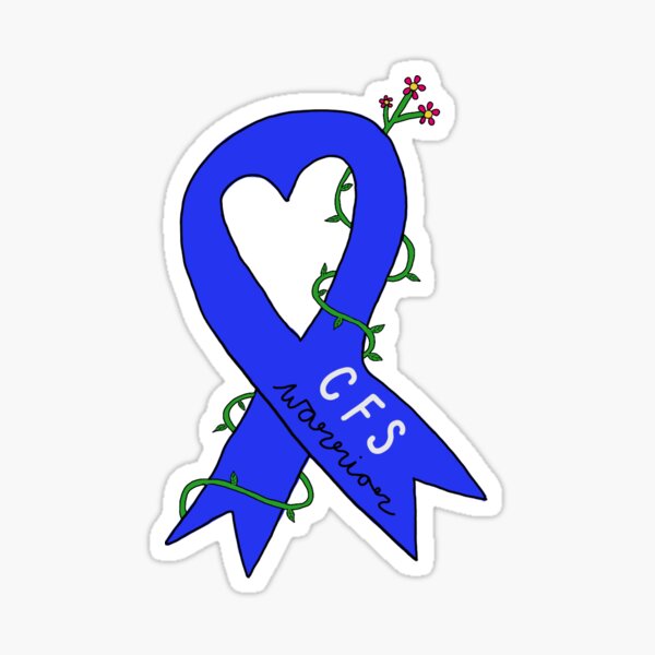 " Chronic fatigue warrior awareness ribbon " Sticker for Sale by ...