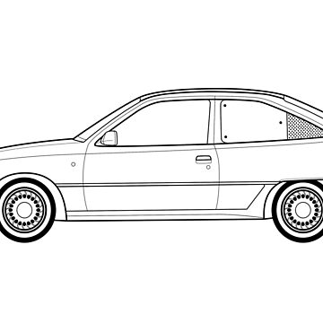 "Vaux.hall / Op.el Astra GTE Line drawing artwork" Art Print for Sale ...