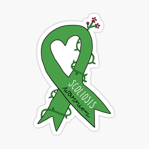 "Scoliosis warrior awareness ribbon " Sticker for Sale by Jasminmayox ...