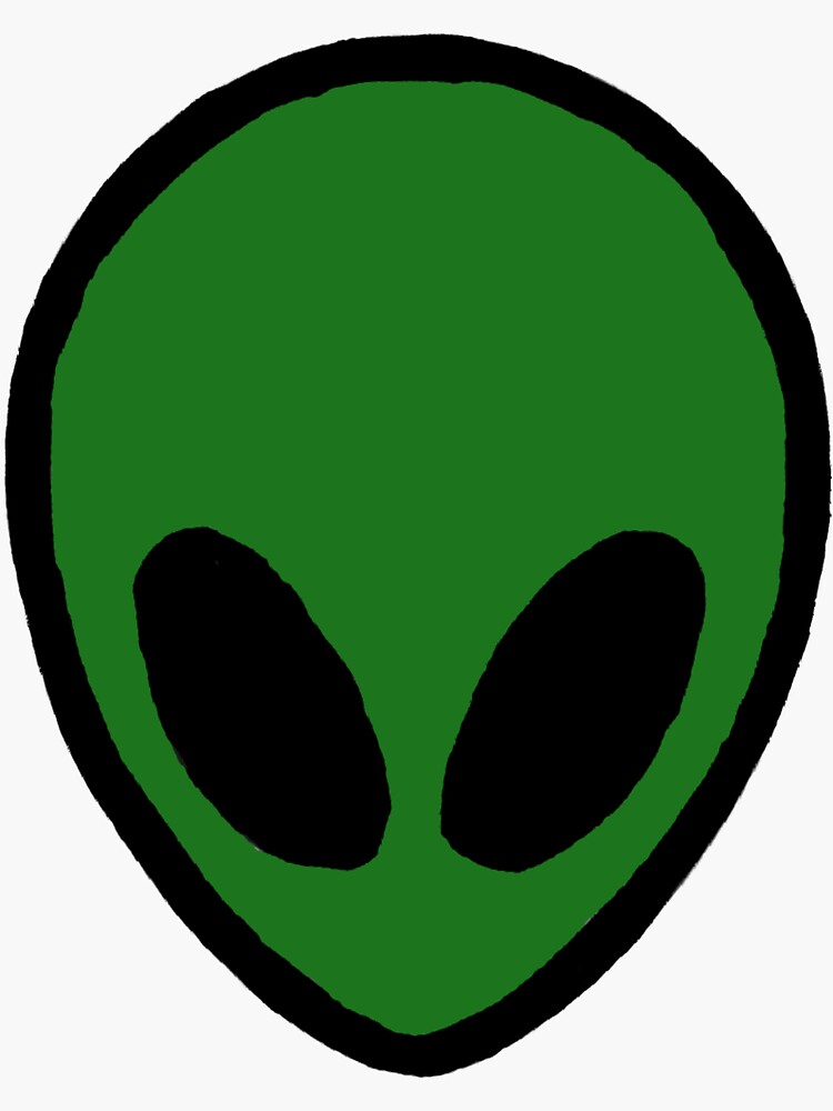 "Green Alien" Sticker by ekuchar119 | Redbubble