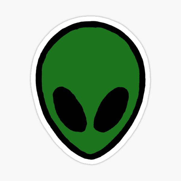 "Green Alien" Sticker by ekuchar119 | Redbubble